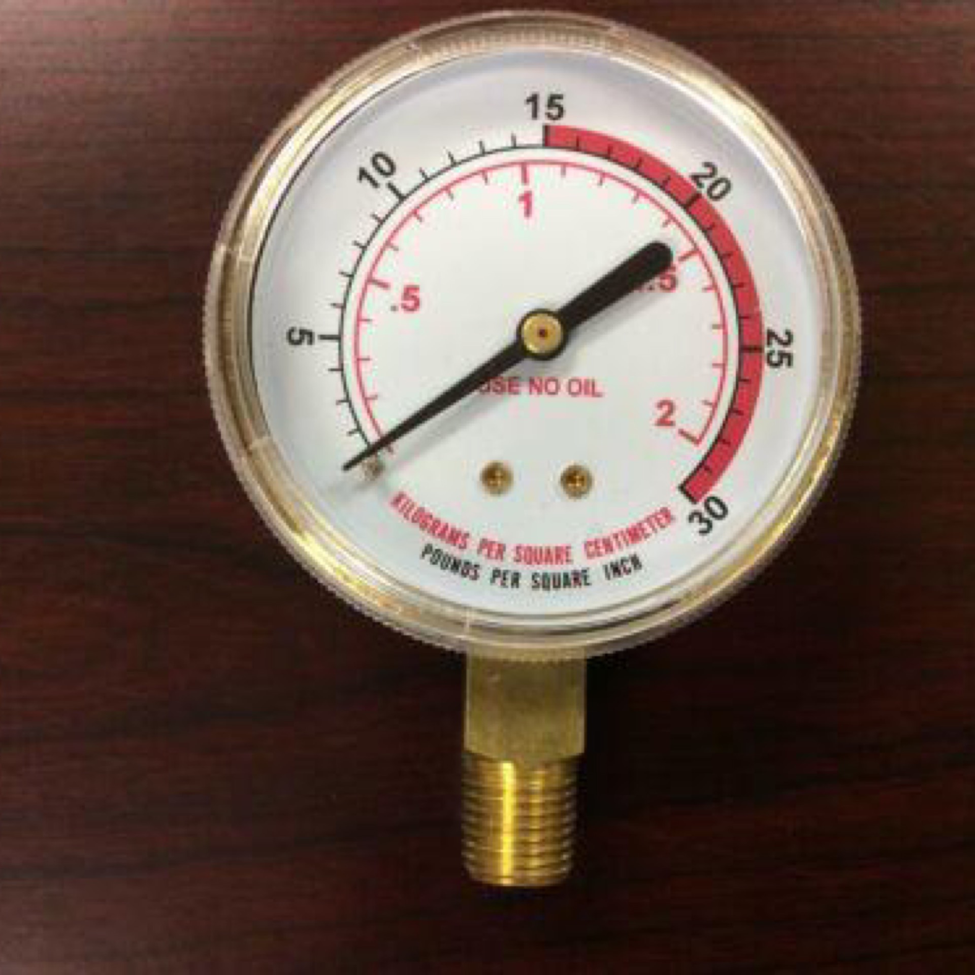 Pressure Gauge 0-30 PSI 1/4 NPT Acetylene – Gasco